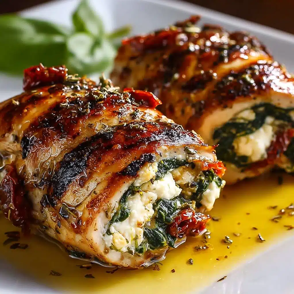 Rolled Up Chicken with Feta, Spinach, and Sun-Dried Tomatoes: A ...